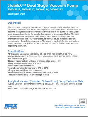Thank You For Your Interest in our StabiliX™ Vacuum Pump